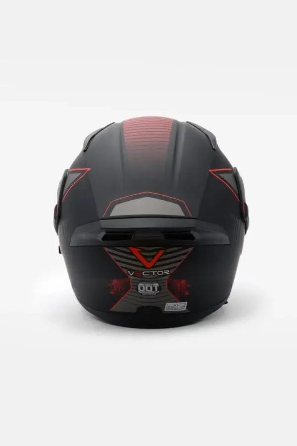 Helmet Vector 254 Modular Black/Red - Fancy Bikes.pk