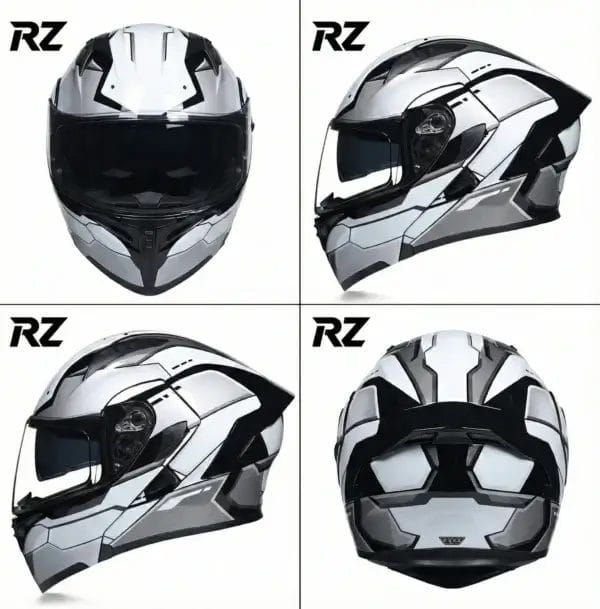 Helmet ORZ Modular Gray Black - Fancy Bikes.pk
